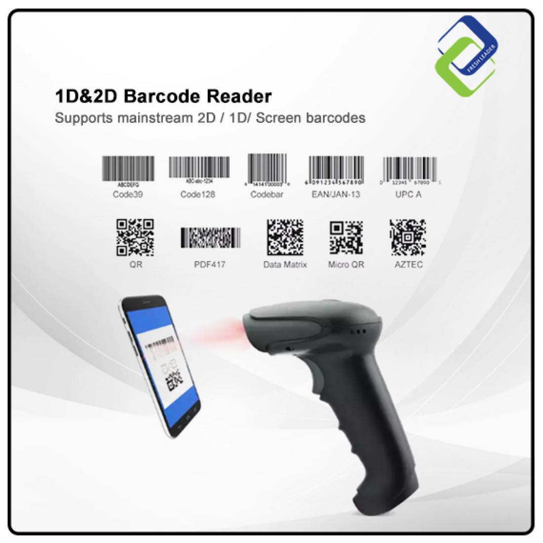 G-Smar Wireless Barcode Scanner | 1D/2D Scanning Technology | Fresh Leader