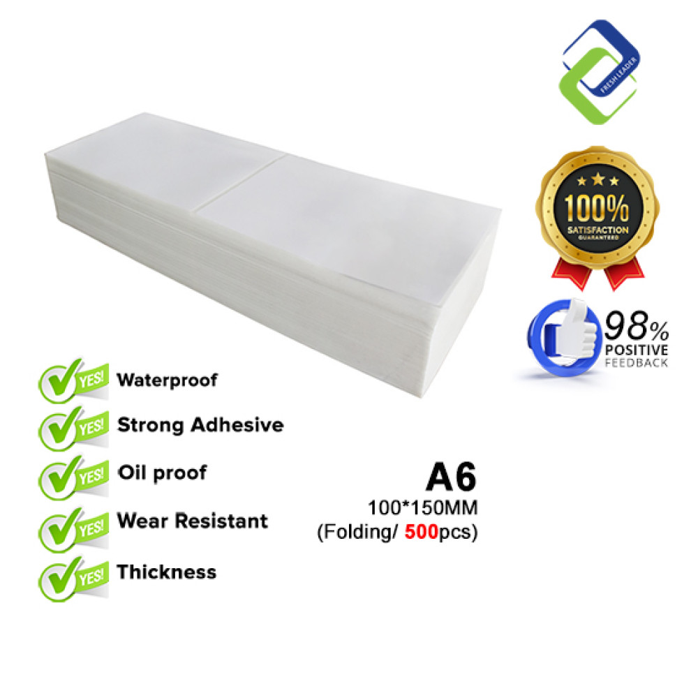 Folding Thermal Label Paper 100mm x 150mm – 500pcs | Waterproof ...
