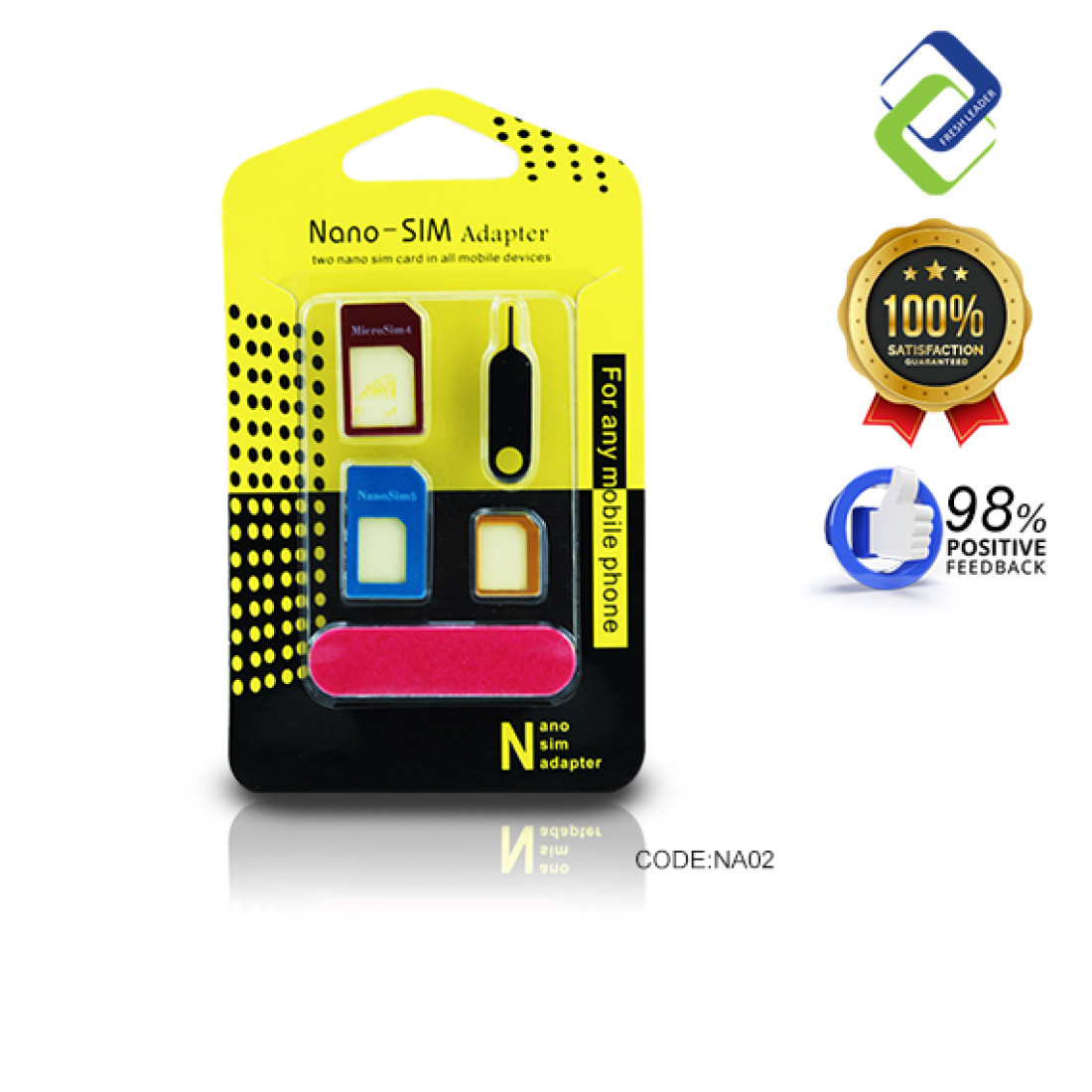 Universal SIM Card Adapter Kit: 5 in 1 with Eject Pin | FreshLeader.com