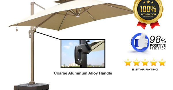 Premium 2.5m Roman Umbrella with 165kg Water Tank Base - Fresh Leader