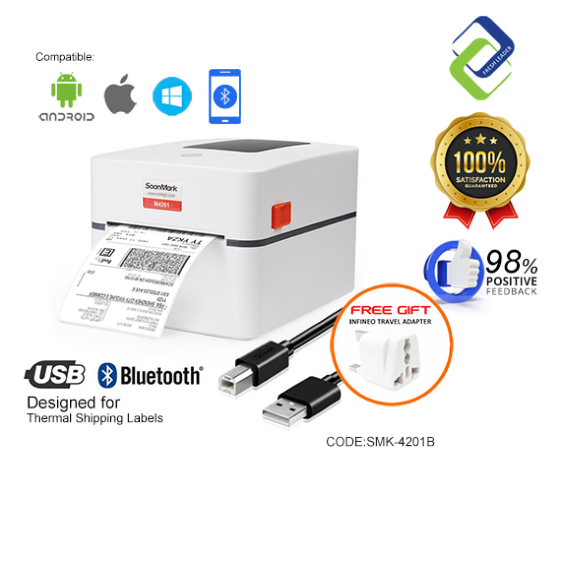 Streamline Shipping Operations: SoonMark Bluetooth Label Printer 4x6 ...
