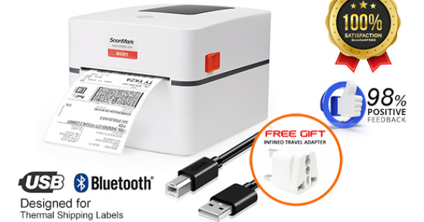 Streamline Shipping Operations: SoonMark Bluetooth Label Printer 4x6 ...