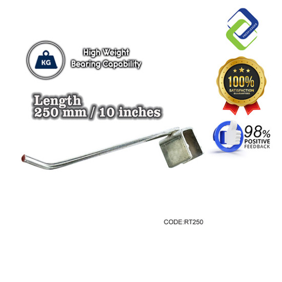 250mm Display Hook | Durable Stainless Steel Hanging Hook for Rectangle ...